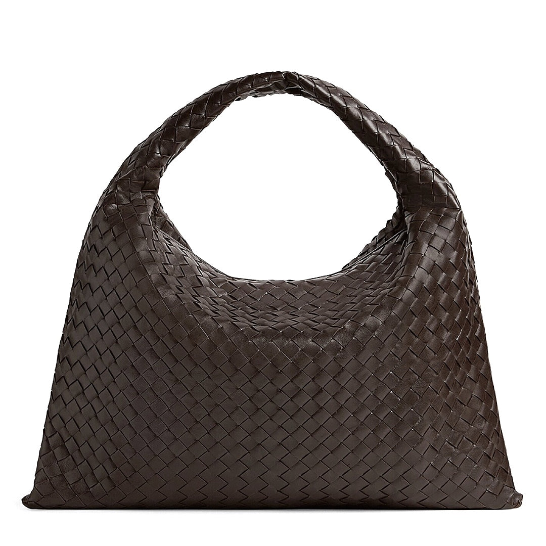 Bottega Veneta Large Hop Bag in Fondant Brown Intrecciato Leather ...
